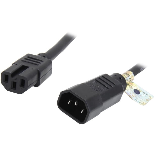 Tripp Lite 3-ft Heavy Duty Computer Power Cord, 15A, 14AWG (IEC-320-C14 ...