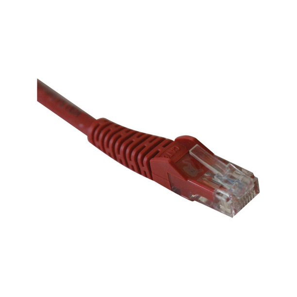 Tripp Lite 5-ft. Cat5e 350MHz Snagless Molded Cable (RJ45 M/M) - Red ...