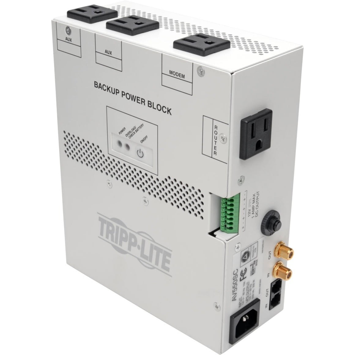 Tripp Lite 550 VA Audio / Video Backup Power Block - Exclusive UPS ...