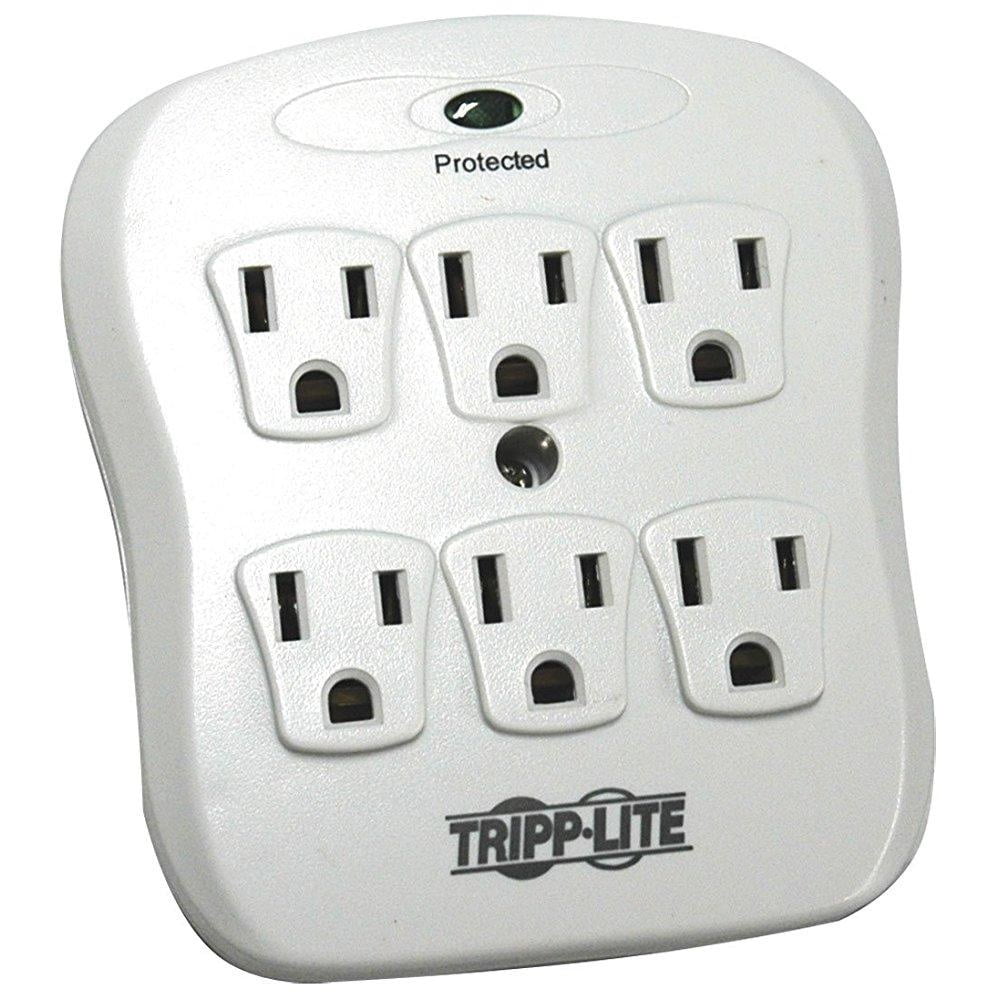 Tripp Lite 6 Outlet Surge Protector Power Strip, Direct Plug In, Gray ...