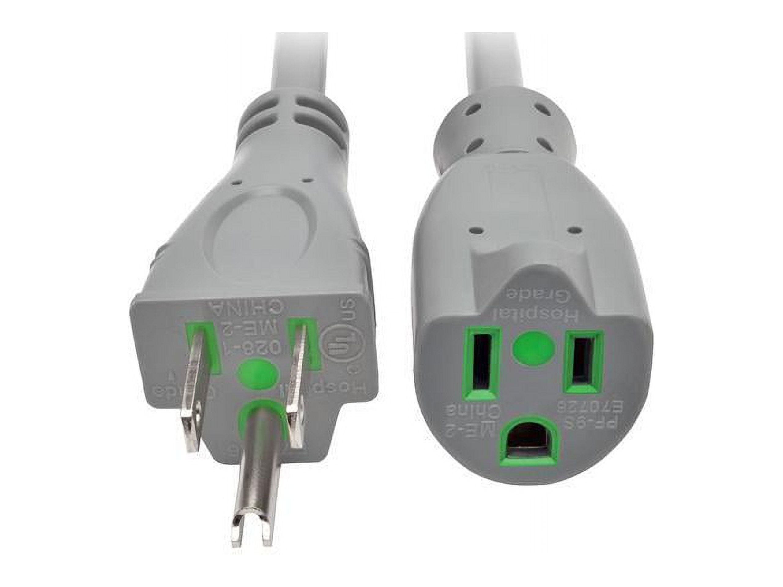 Tripp Lite 6ft Hospital Medical Power Extension Cord 5-15P 5-15R 13A ...