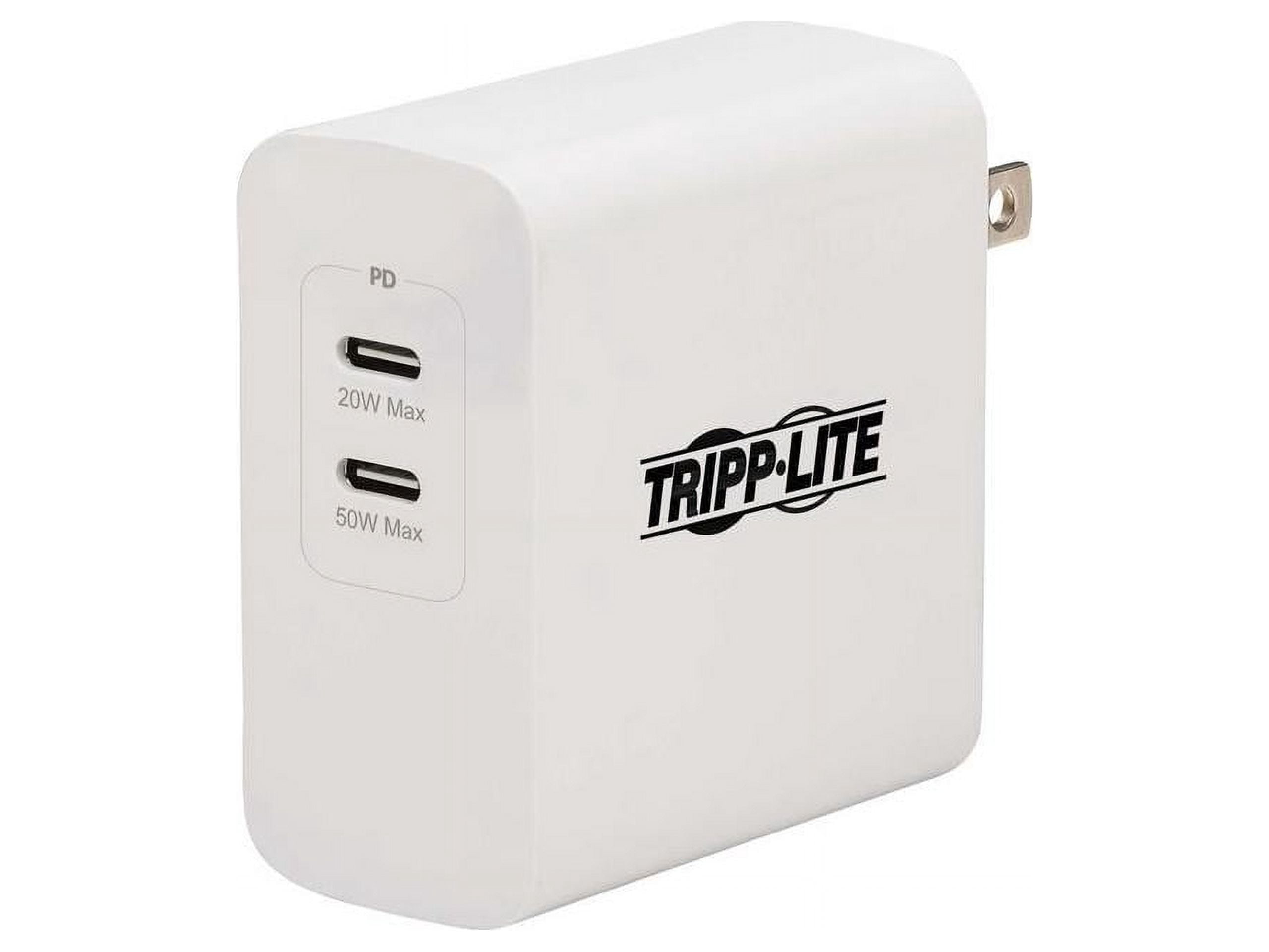 Tripp Lite 70w PD Dual-Port Compact USB-C Wall Charger White ...