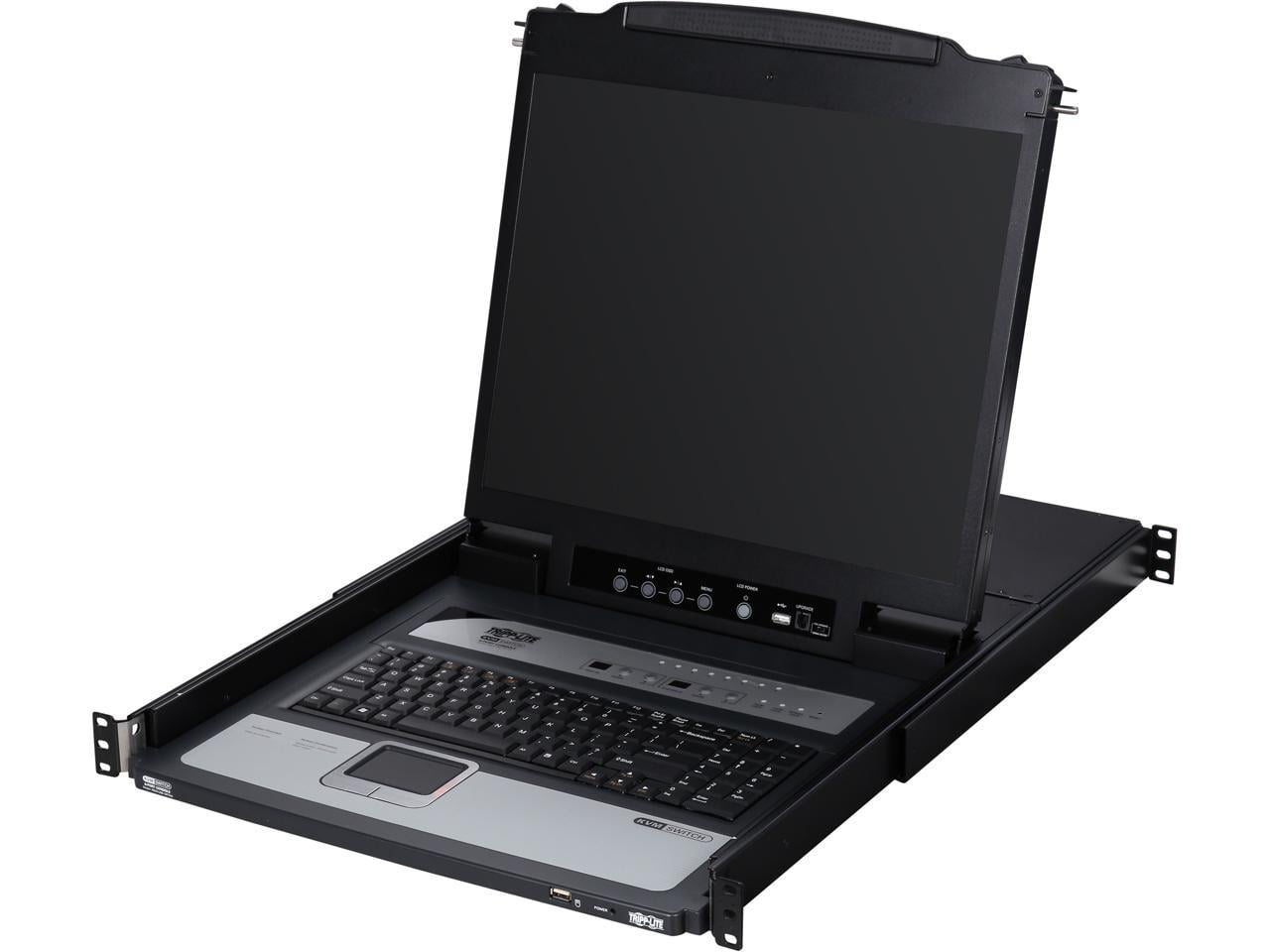 Tripp Lite 8-Port 1U Rack-Mount Console KVM Switch with 19-in. LCD + 8 ...