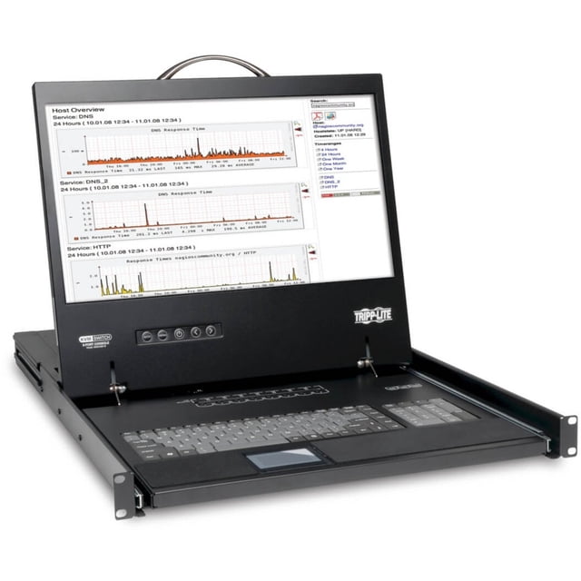 Tripp Lite 8-Port Rack Console VGA KVM Switch w/ 19" LCD 1U TAA ...
