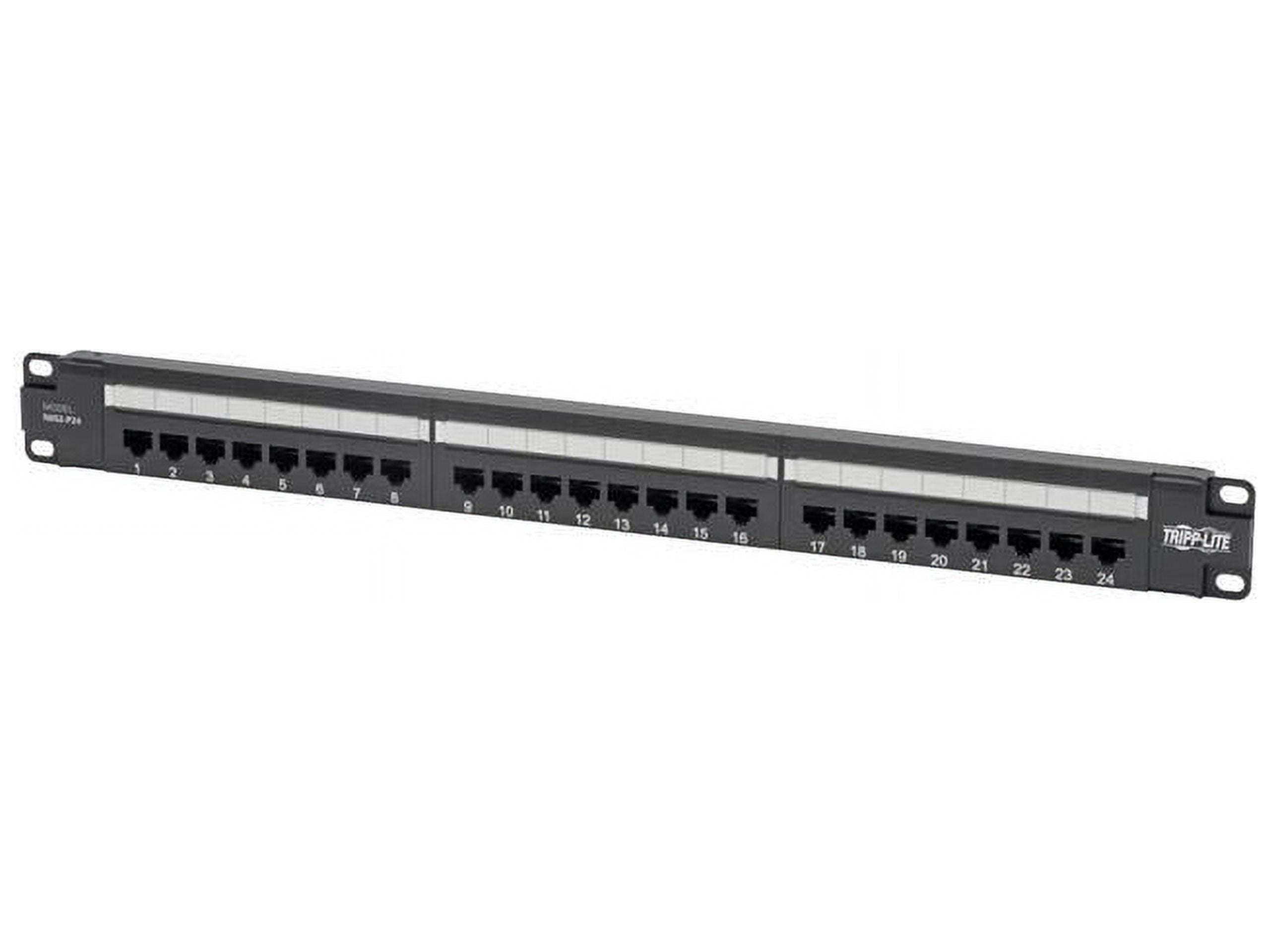 Tripp Lite N052-P24 Cat5e 24 Port(s) Network Patch Panel - Black ...