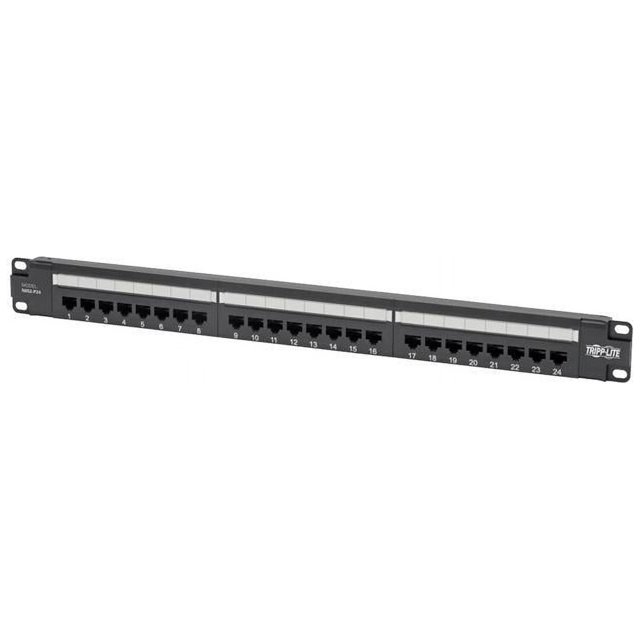 Tripp Lite N052-P24 Cat5e 24 Port(s) Network Patch Panel - Black ...