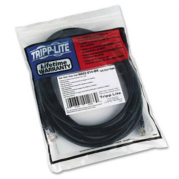 Tripp Lite Cat5e 350mhz Molded Patch Cable, Rj45 (m/m), 14 Ft., Black ...