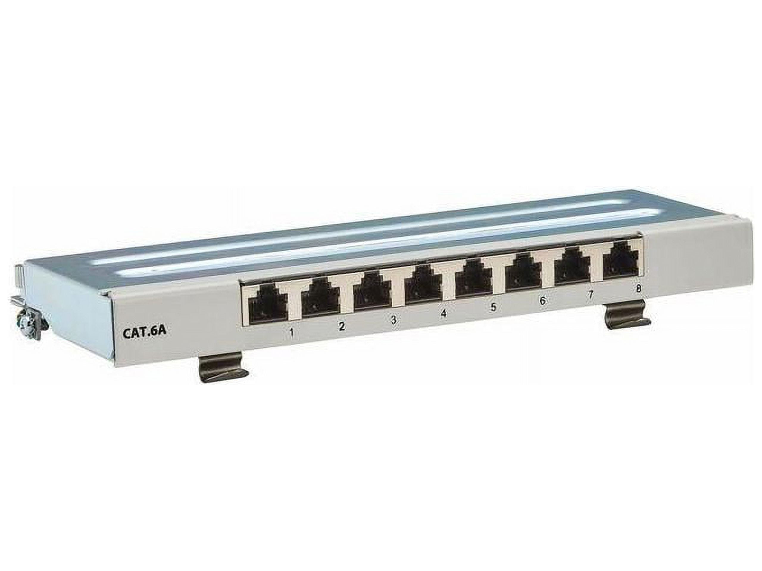 Tripp Lite Cat6a STP Patch Panel, 8 Ports, DIN Rail or Wall Mount, TAA ...