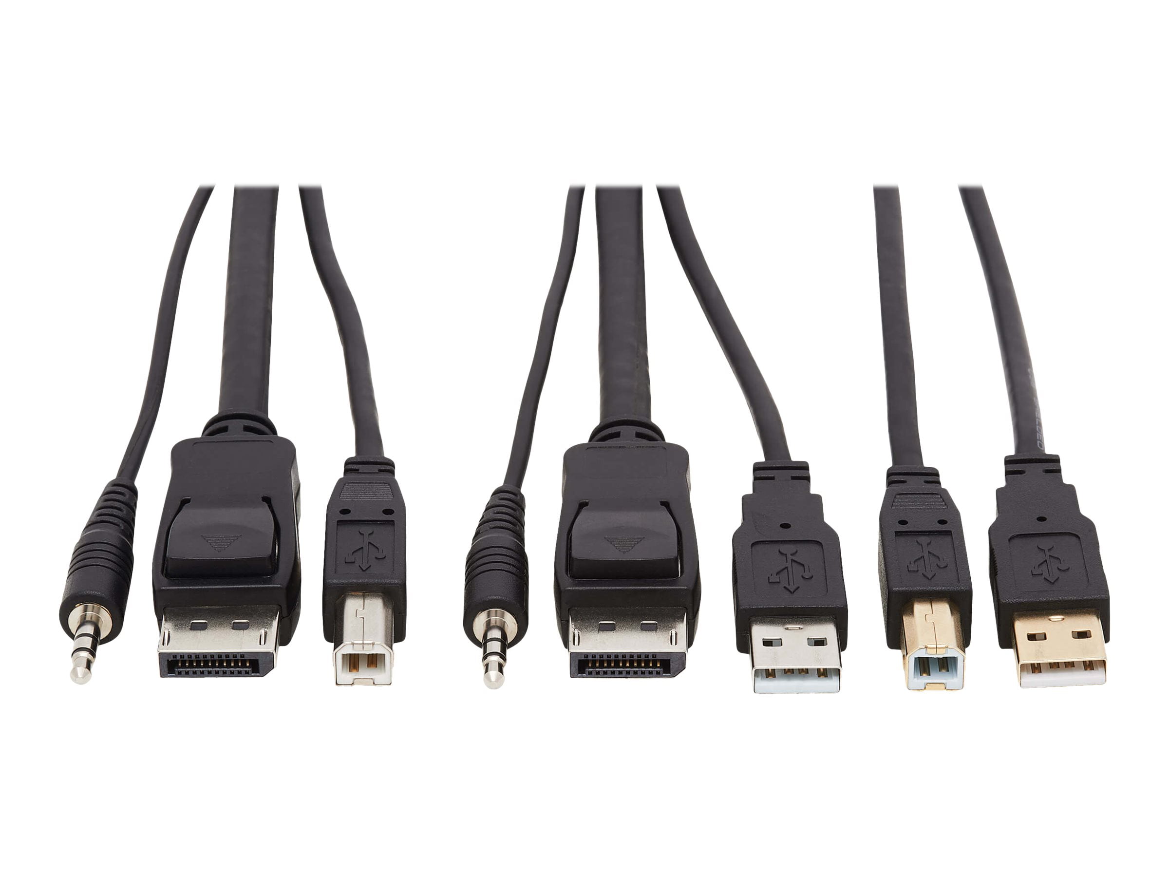 Tripp Lite Displayport Kvm Cable Kit 4k 3.5mm Audio 3xm/3xm M/m 6ft ...