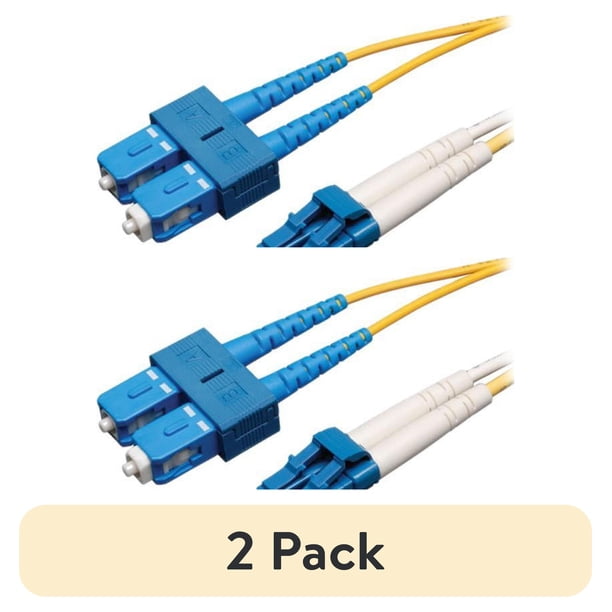 (2 pack) Tripp Lite Duplex Singlemode 8.3/125 Fiber Patch Cable (LC/SC ...