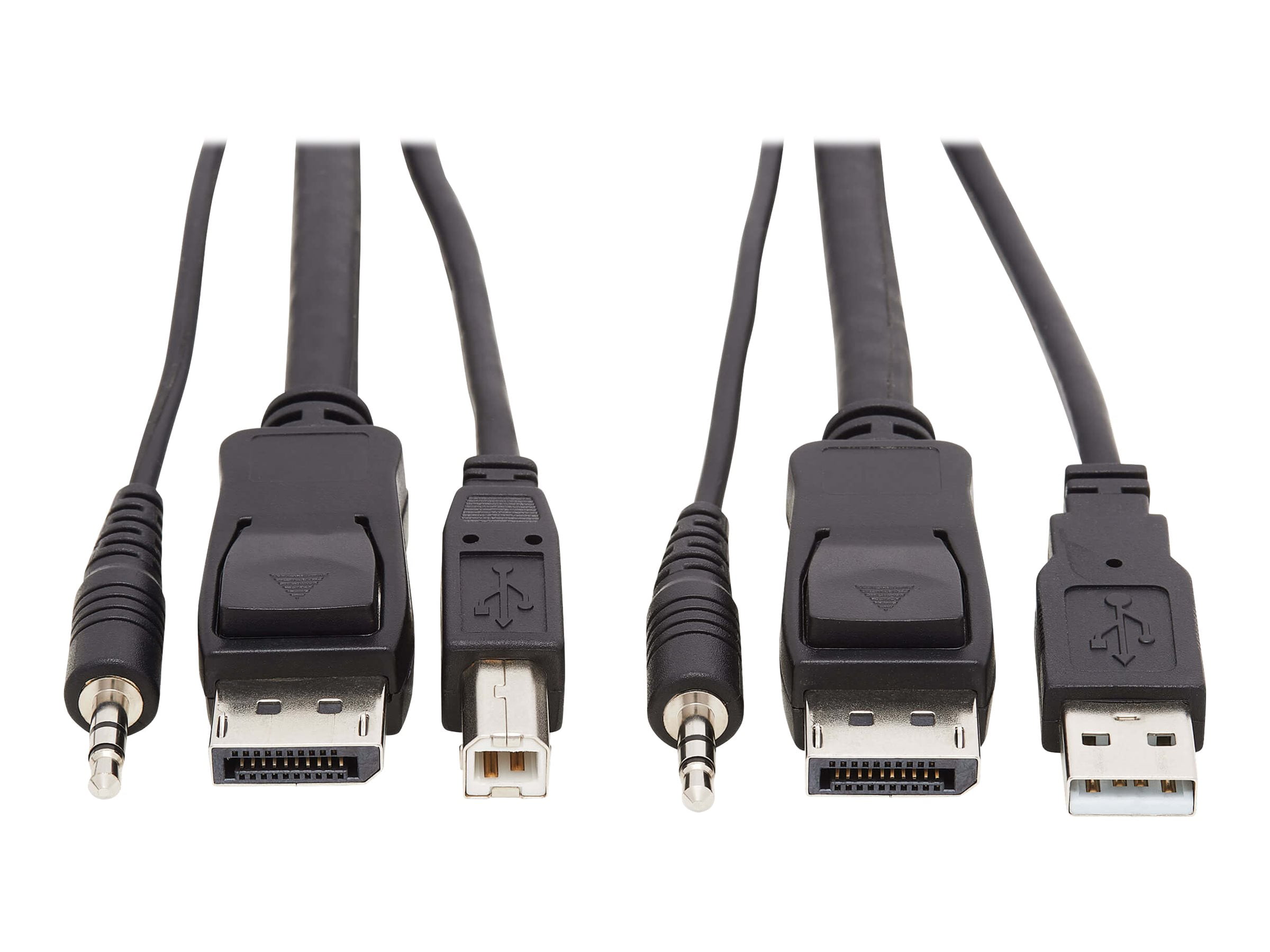 Tripp Lite 9.8ft 4K USB 3.5 mm Audio DisplayPort KVM Cable P783010 ...