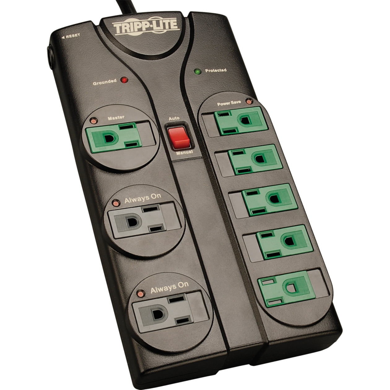 Tripp Lite Eco Green A/V Surge Protector 8 Outlet 6' Cord 1080 Joule ...