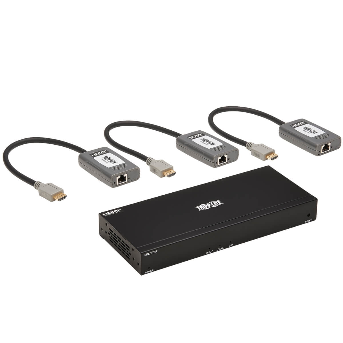 Tripp Lite Hdmi Over Cat6 Extender Kit, 4-port Splitter/3x Pigtail ...