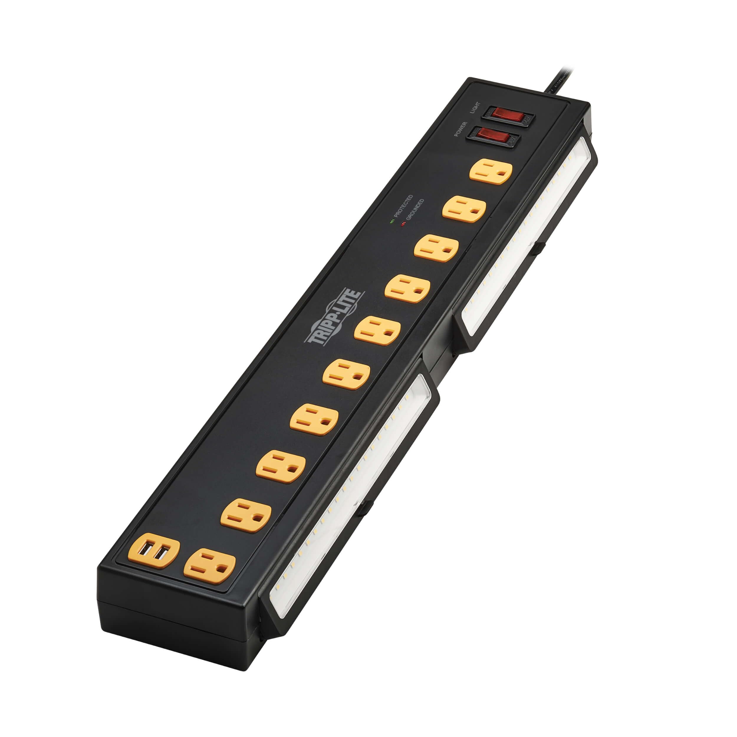 Tripp Lite Heavy Duty Surge Protector Power Strip with Work Lights, 10 ...