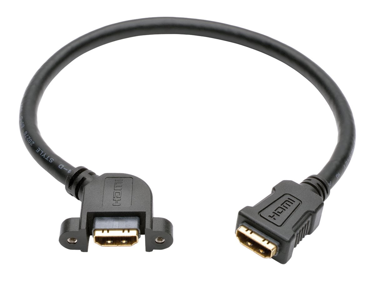 Tripp Lite Hi-Speed HDMI Cable w Ethernet Video & Audio Panel Mount F/F ...