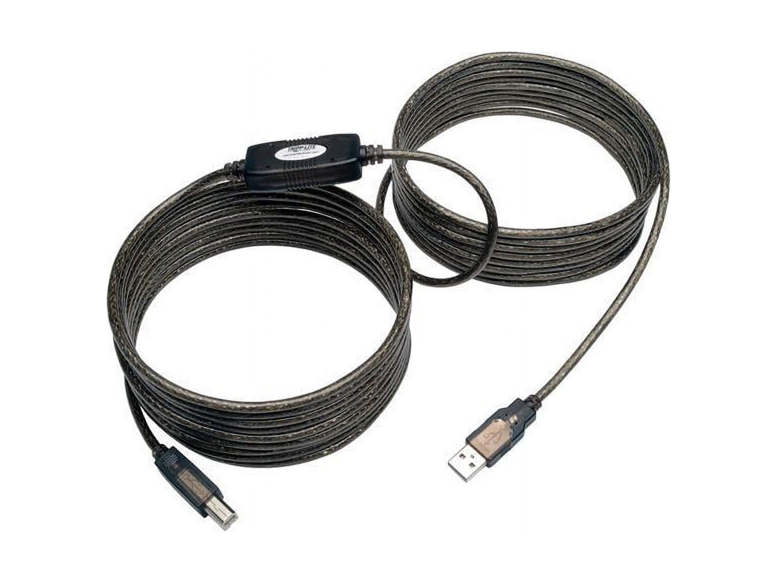 Tripp Lite High-Speed USB 2.0 A/B Active Device Cable, 25', U042-025 ...