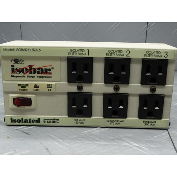 Tripp Lite Isobar Surge Protector, 6 AC Outlets, 6 ft Cord, 3,330 J ...