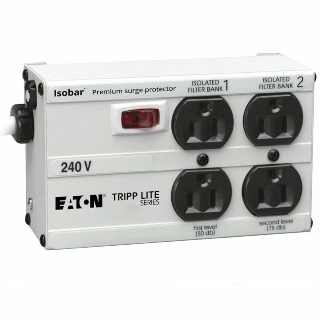Tripp Lite Isobar Surge Protector Metal 230V 4 Outlet 1.8M Cord 330 ...