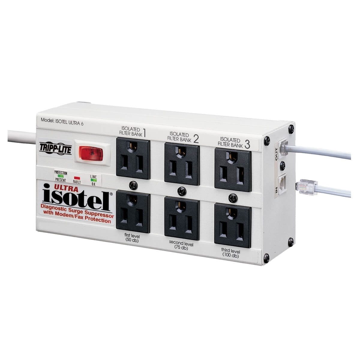6 Outlet 120 V Isotel6 Ultra Surge Suppressor - Walmart Business Supplies