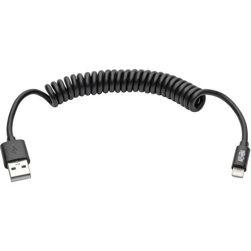 Tripp Lite Lightning Connector USB Coiled Cable 4 ft Lightning/USB Data ...