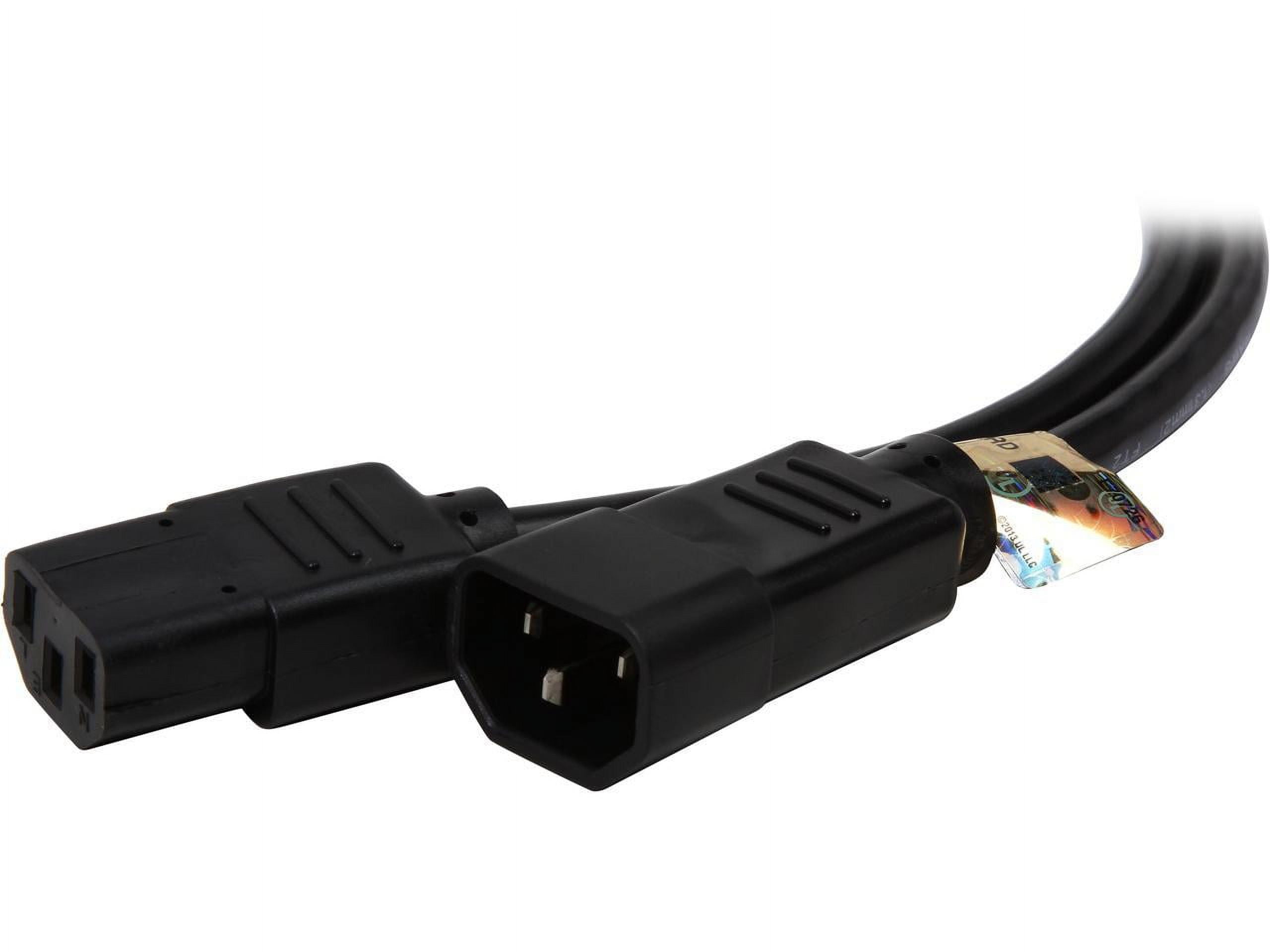 Tripp Lite Model P004-004-13A 4 ft. Black 16AWG SJT, 13A, 100-250V IEC-320-C14 to IEC-320-C13 ...