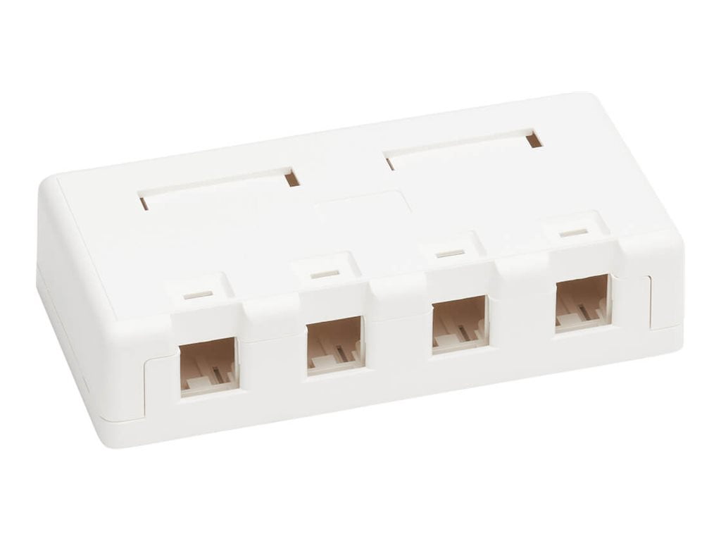 Tripp Lite N082-004-WH Surface-Mount Box for Keystone Jacks - 4 Ports ...