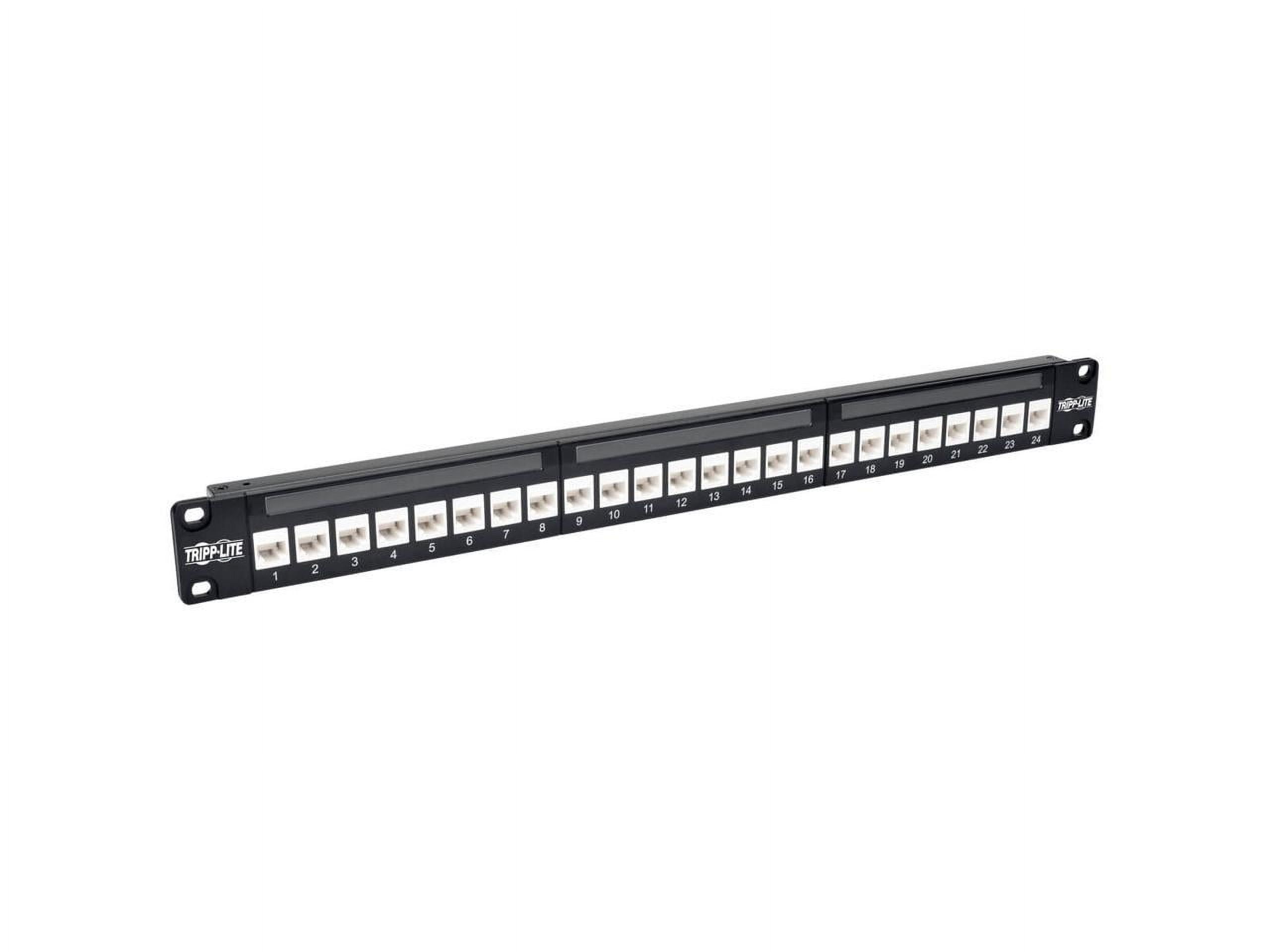 Tripp Lite N254-024-6A 24-Port Rackmount Cat6A Feedthrough Patch Panel ...