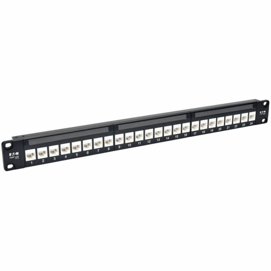 Tripp Lite N254-024-6A 24-Port Rackmount Cat6A Feedthrough Patch Panel ...