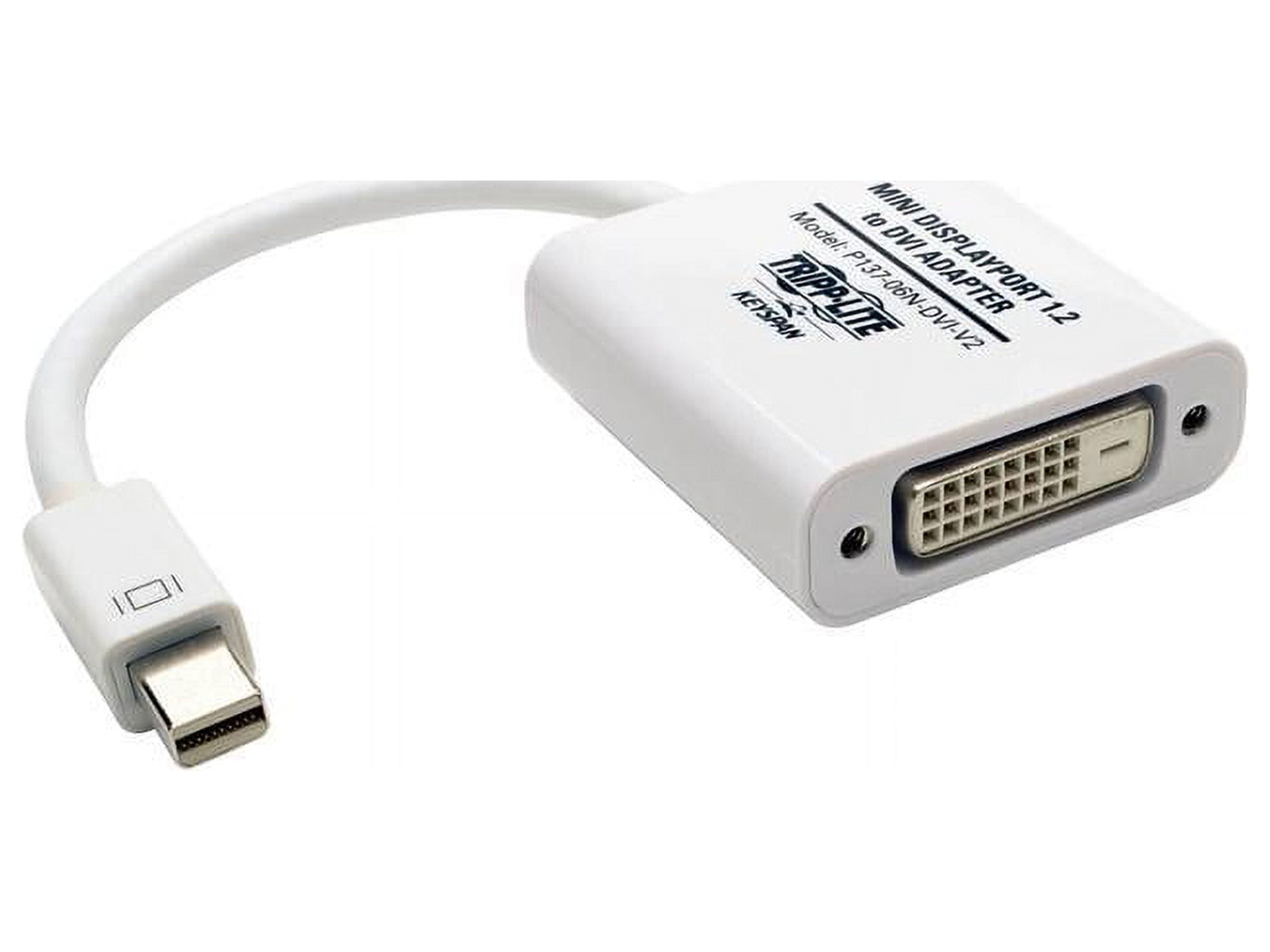 Tripp Lite P137-06N-DVI-V2 Keyspan Mini DisplayPort 1.2 to DVI Active ...