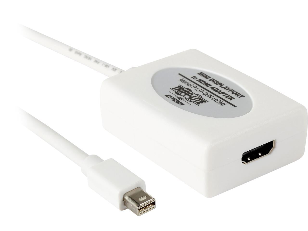 Tripp Lite, P137-06N-HDMI, Mini DisplayPort to HDMI Adapter, 1, White ...