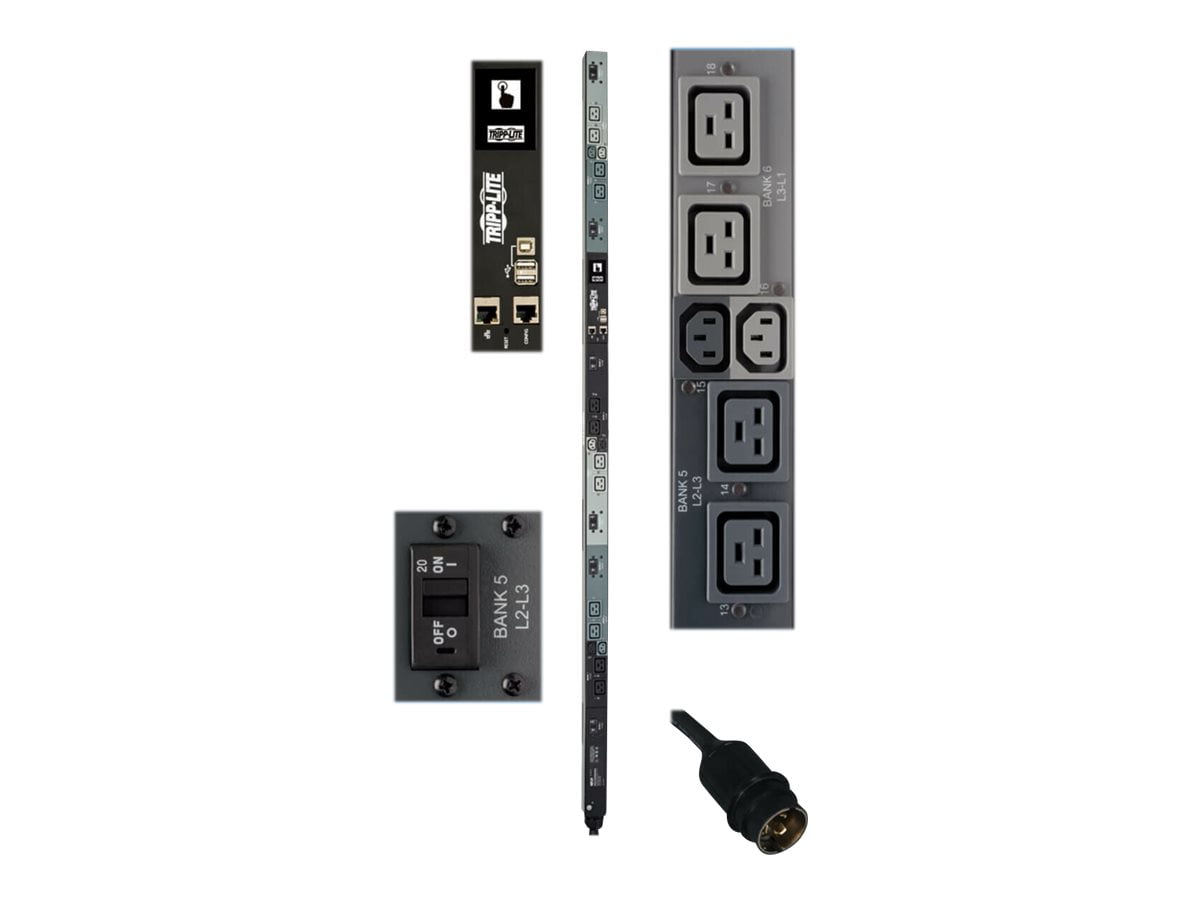 Tripp Lite PDU 3-Phase Monitored Per-Outlet 14.4kW - LX Platform, 6 C13 ...