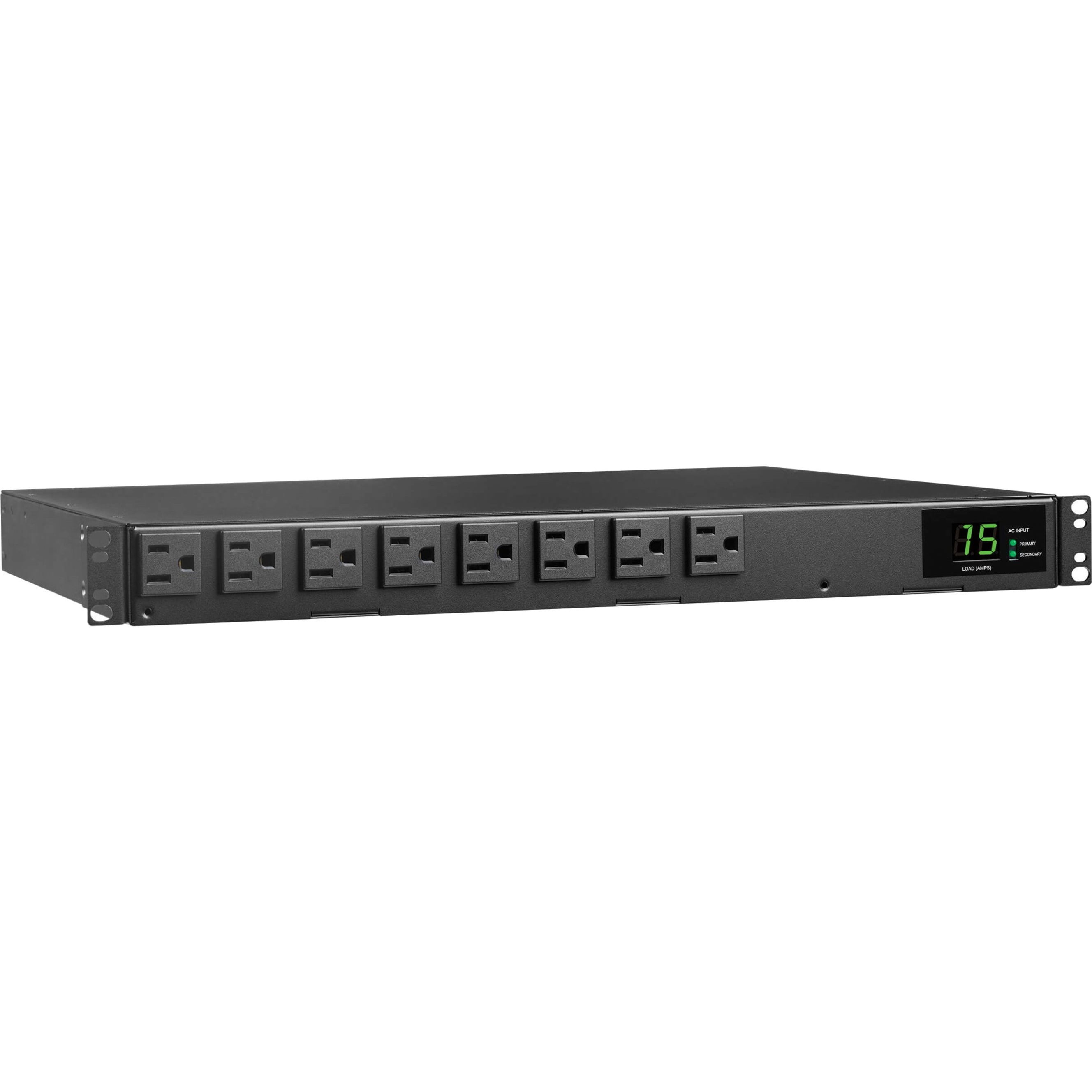 Tripp Lite PDU ATS / Metered 120V 1.44kW 15A 8 5-15R Dual 5-15P 12ft Cords - Metered Auto ...