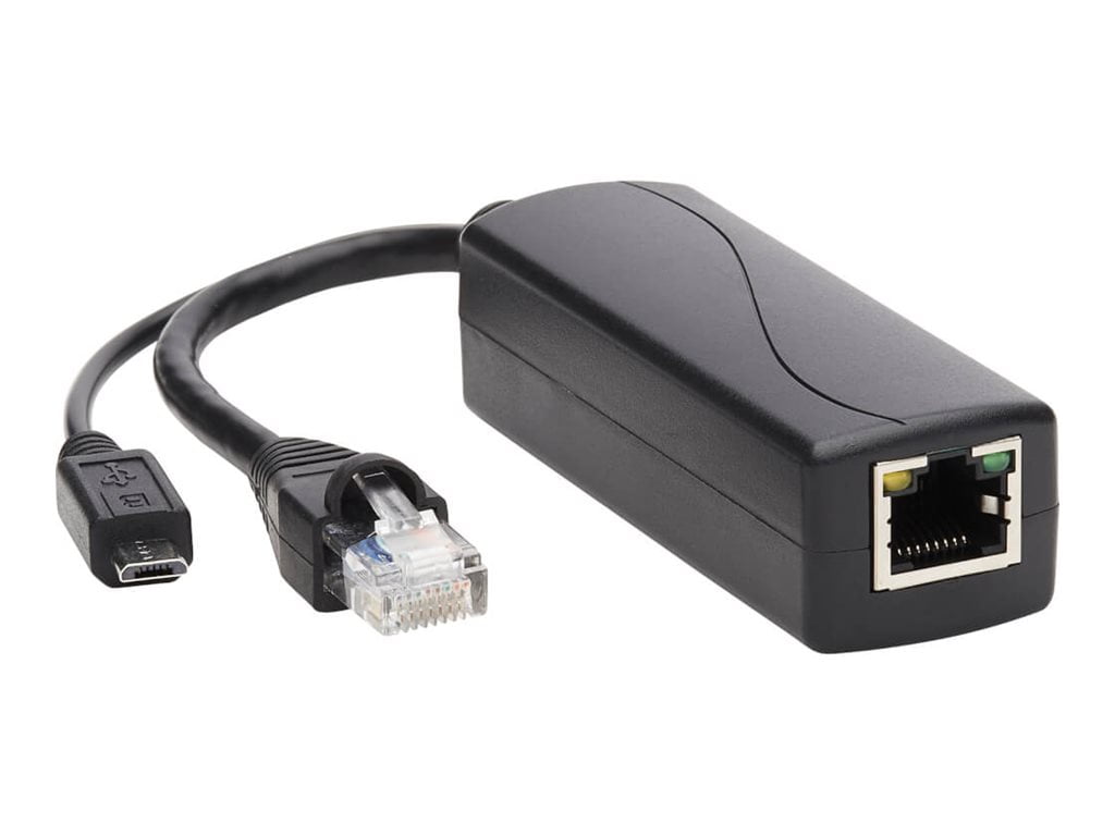 Tripp Lite PoE to USB Micro-B and RJ45 Active Splitter NPOESPLG5VMU ...