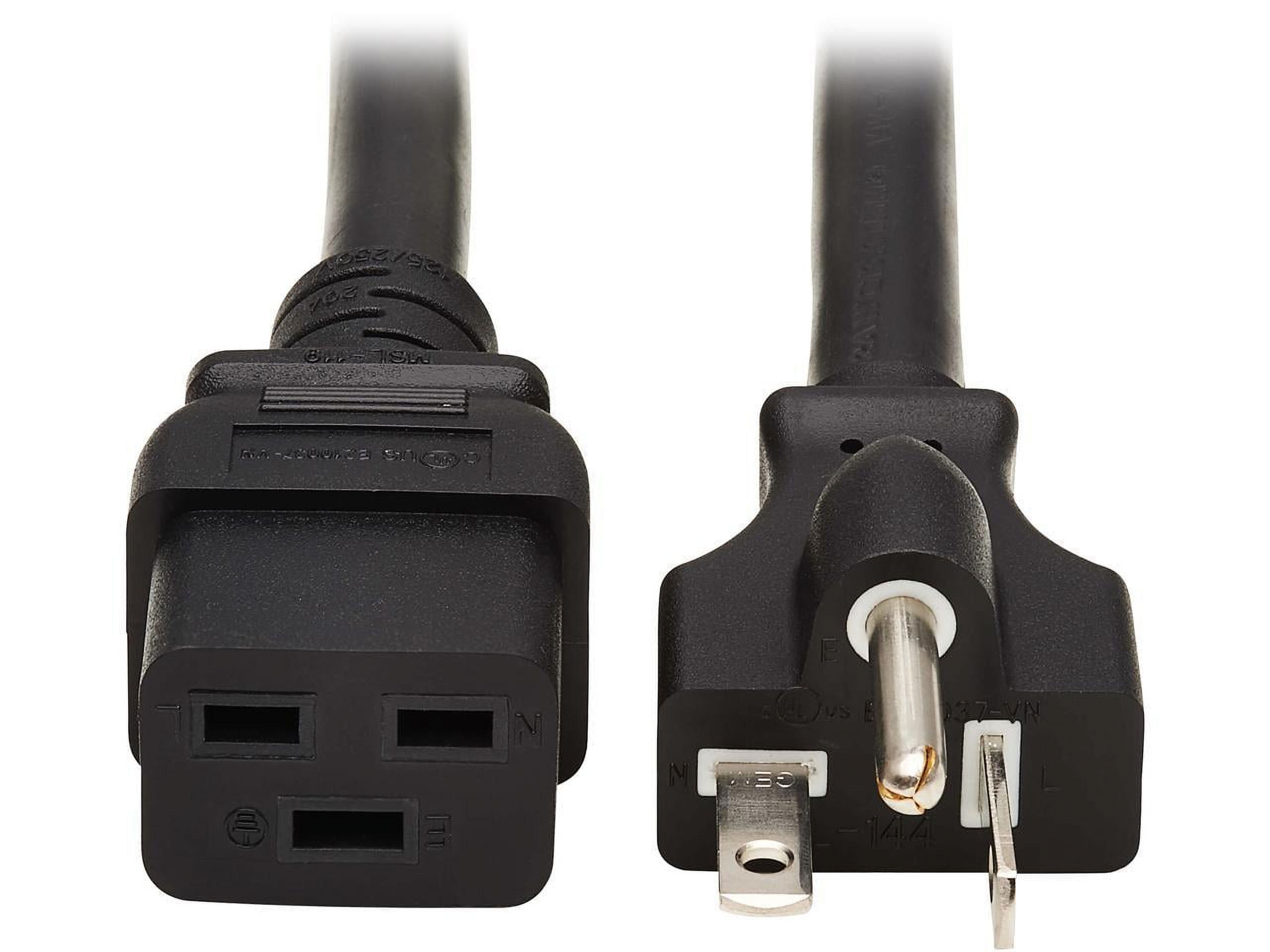 Tripp Lite Power Cord C19 to NEMA 5-20P Heavy Duty 20A 125V 12AWG Black ...