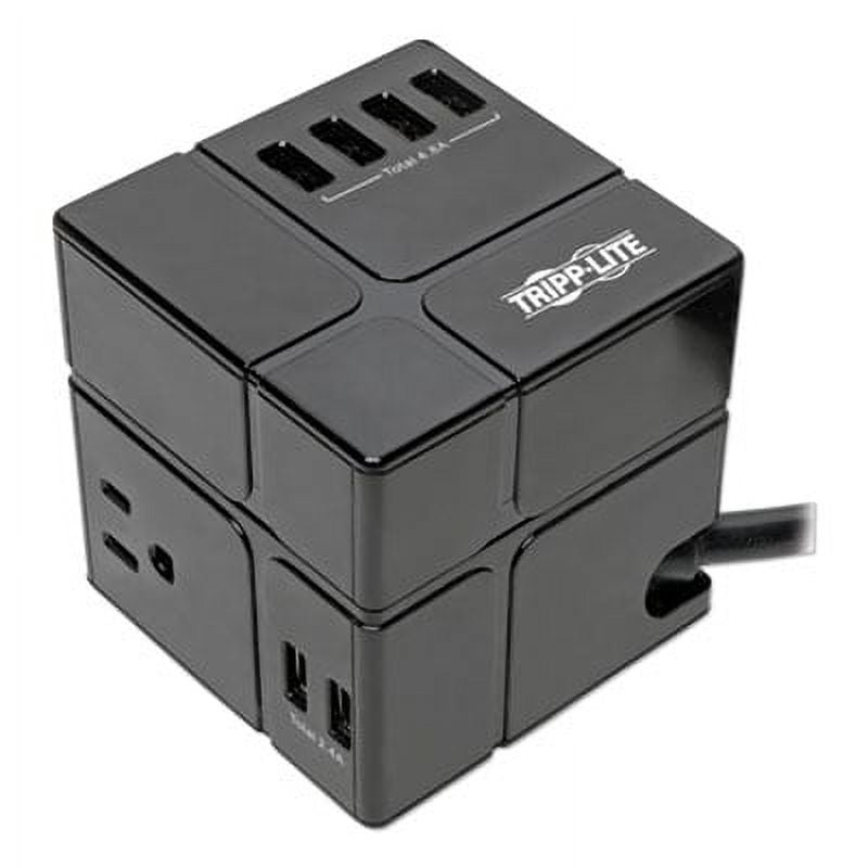 Tripp Lite Power Cube Surge Protector, 3 AC Outlets/6 USB-A Ports, 6 ft ...