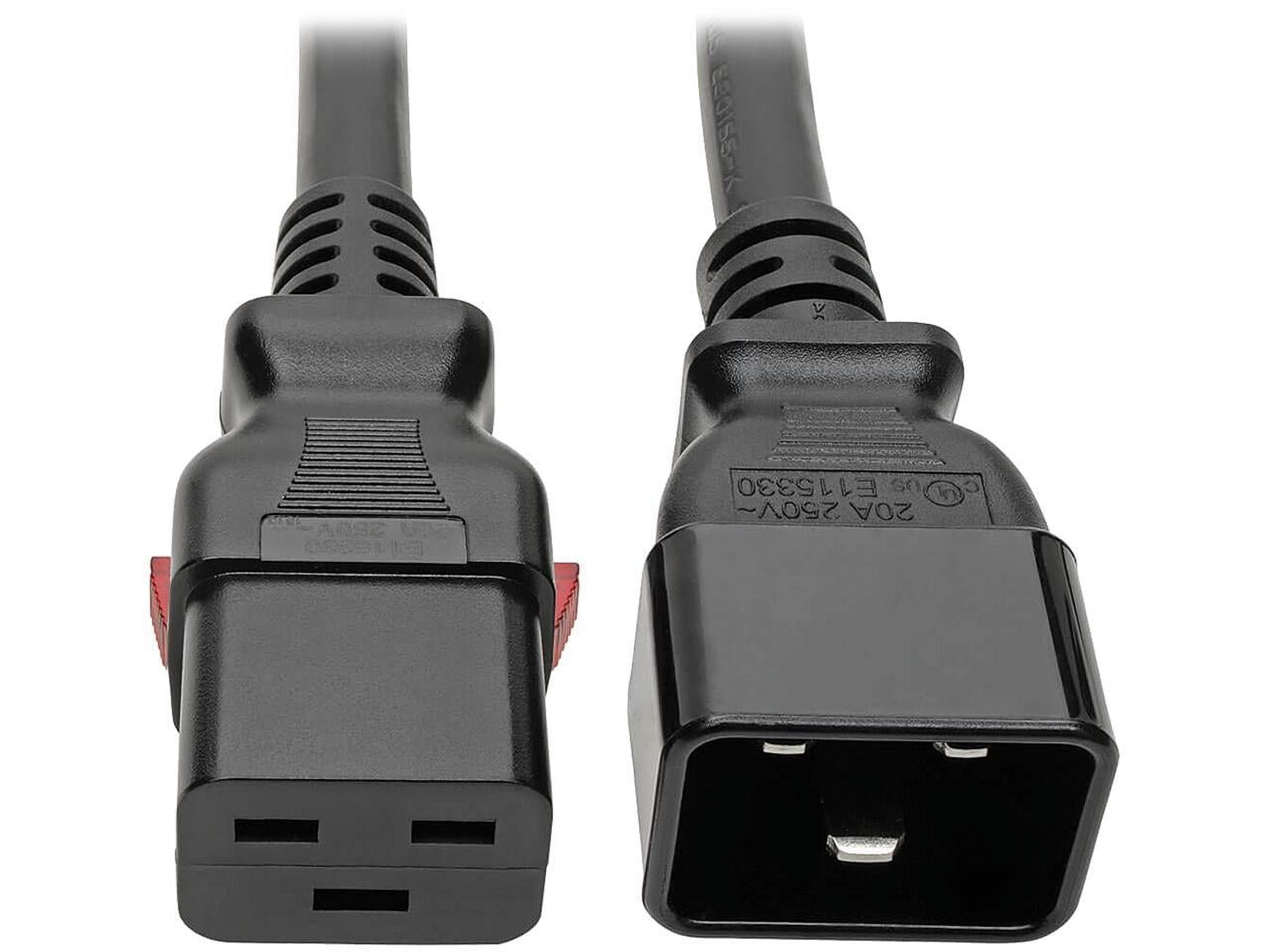 Tripp Lite Power Extension Cord C20 to Locking C19 M/F 12AWG 20A Black ...