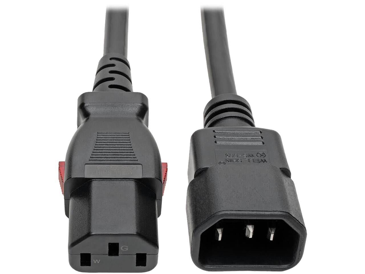 Tripp Lite Power Extension Cord Cable C14 to Locking C13 M/F 18 AWG 10A ...