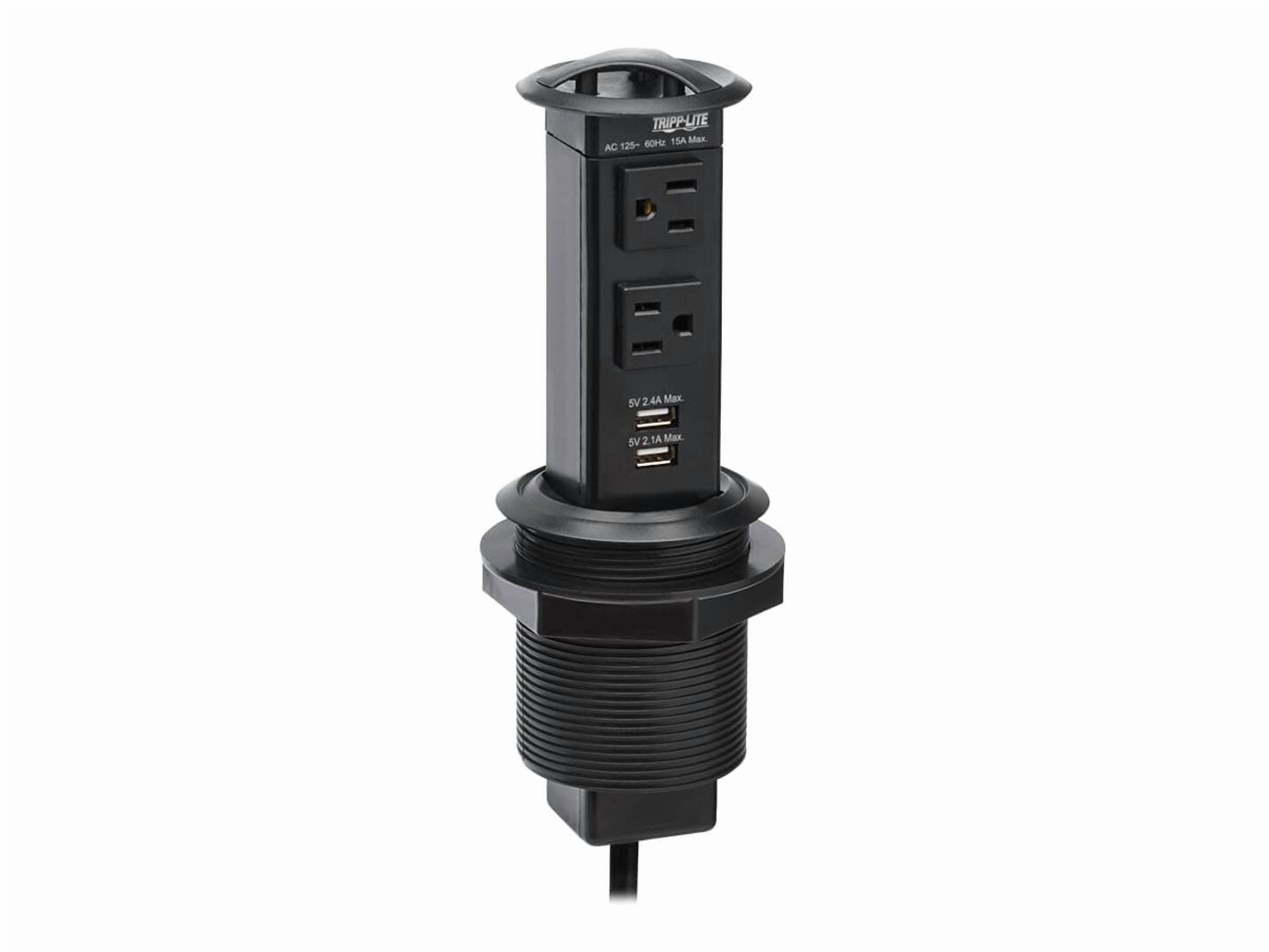 Tripp Lite Power It! 2-Outlet Pop-Up Power and Charging Dock - 2x USB-A ...