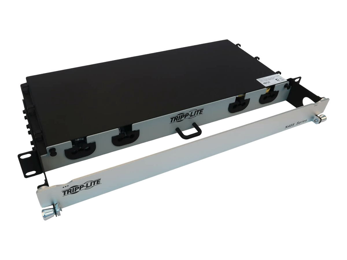 Tripp Lite Preloaded Fiber Panel, 1U - 4x (8x LC/LC Duplex M/M) 16F Trunk Cables, OS2 Singlemode ...