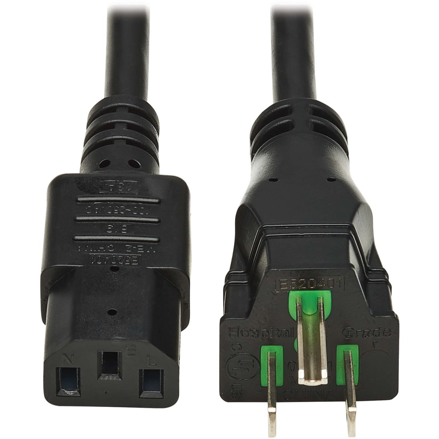 Tripp Lite Safe-IT Power Cord Medical Grade 5-15P to C13 10ft Cord ...