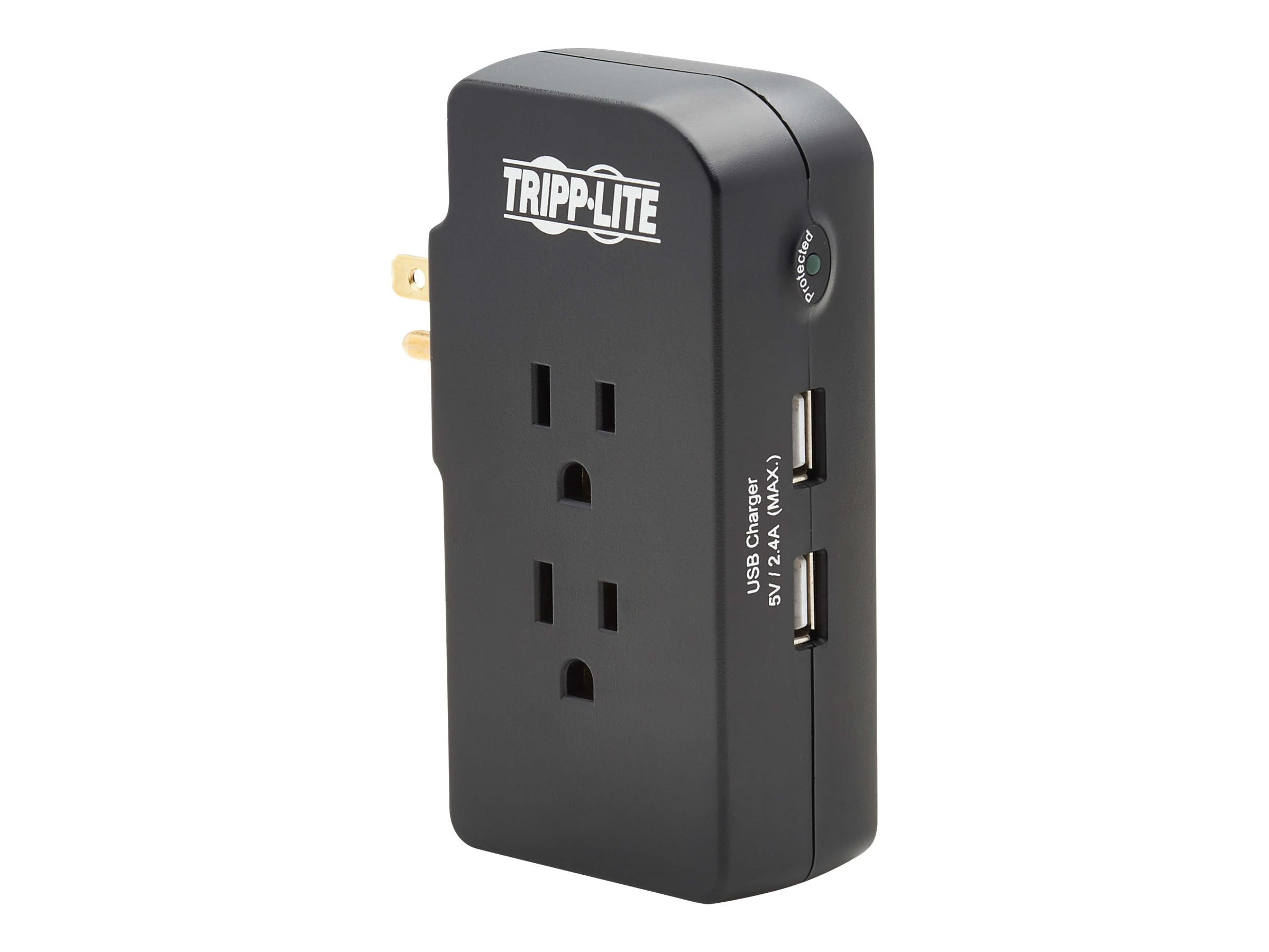 Tripp Lite by Eaton PowerBox 3-Outlet Surge Protector, 2 USB Ports ...