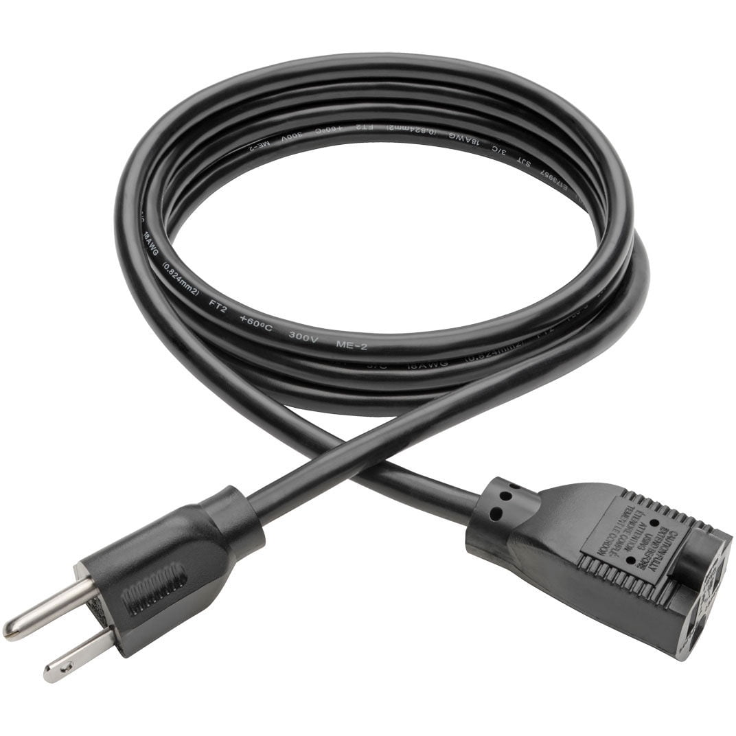 Tripp Lite Standard Power Extension Cord, 10A, 18 AWG (NEMA 5-15P to ...