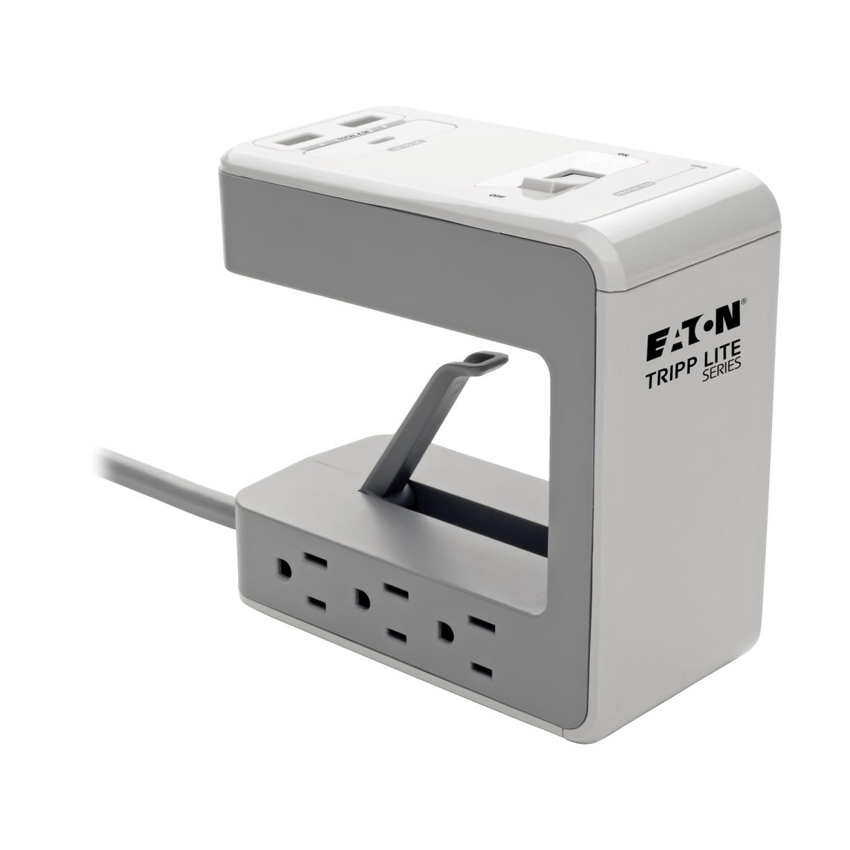 Tripp Lite Surge Protector Desk Clamp 6-Outlet 2 USB-A; 1 USB-C 8ft ...