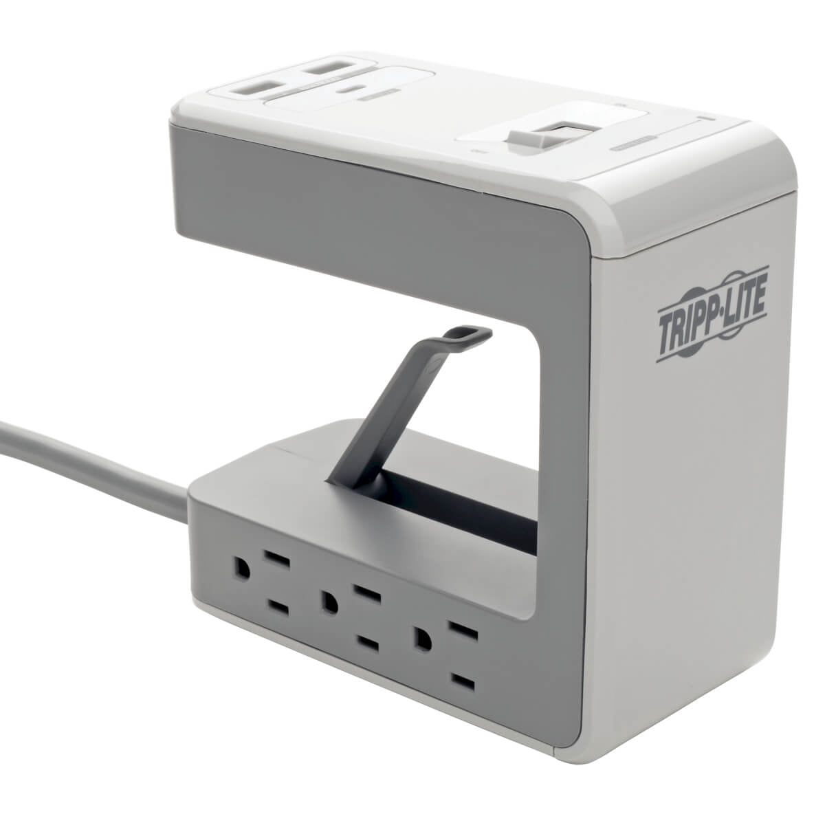 Tripp Lite Surge Protector Desk Clamp 6-Outlet 2 USB-A; 1 USB-C 8ft ...