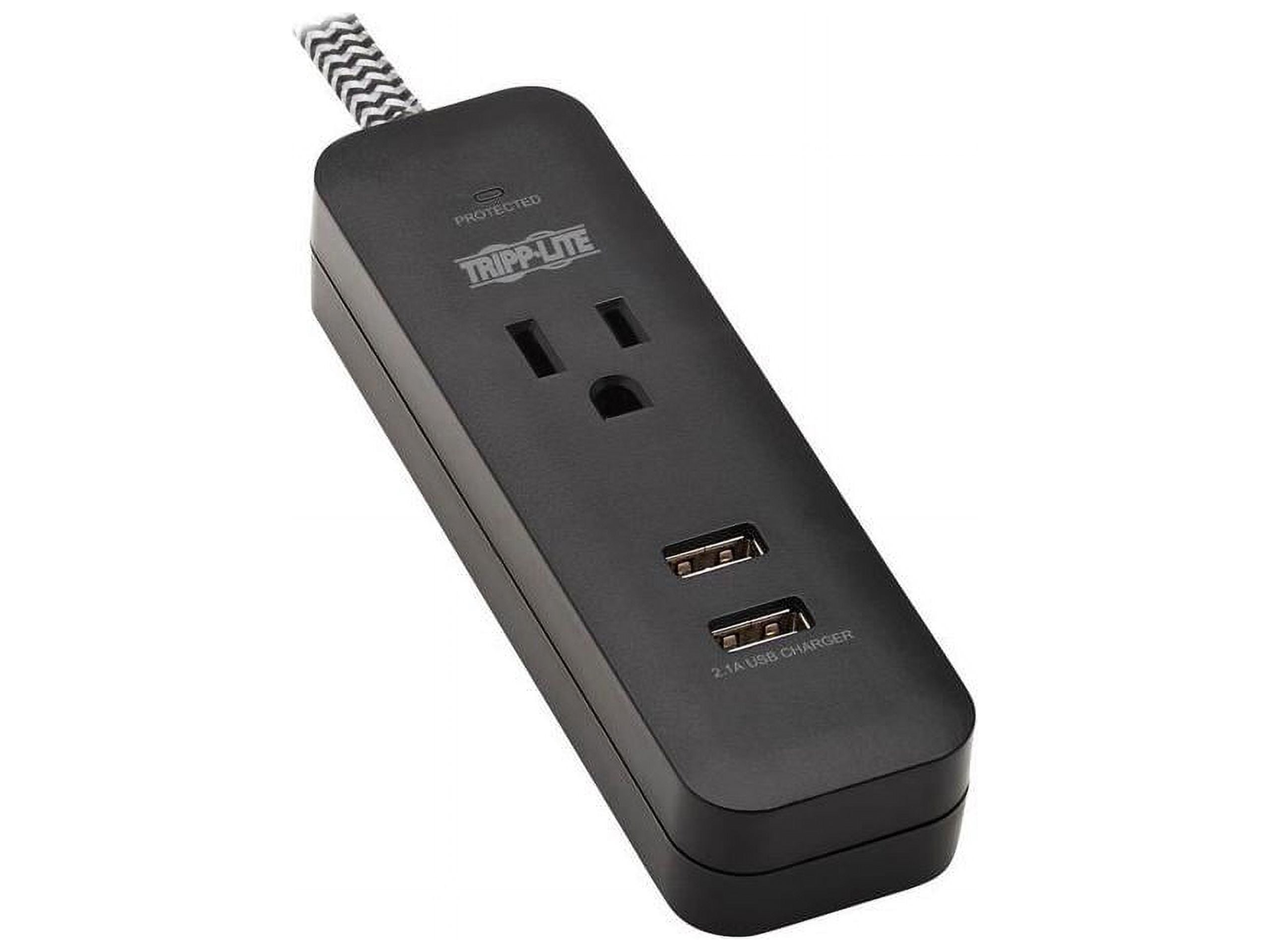 Tripp Lite Surge Protector Power Strip 1-Outlet 2 USB Ports 4ft Cord ...
