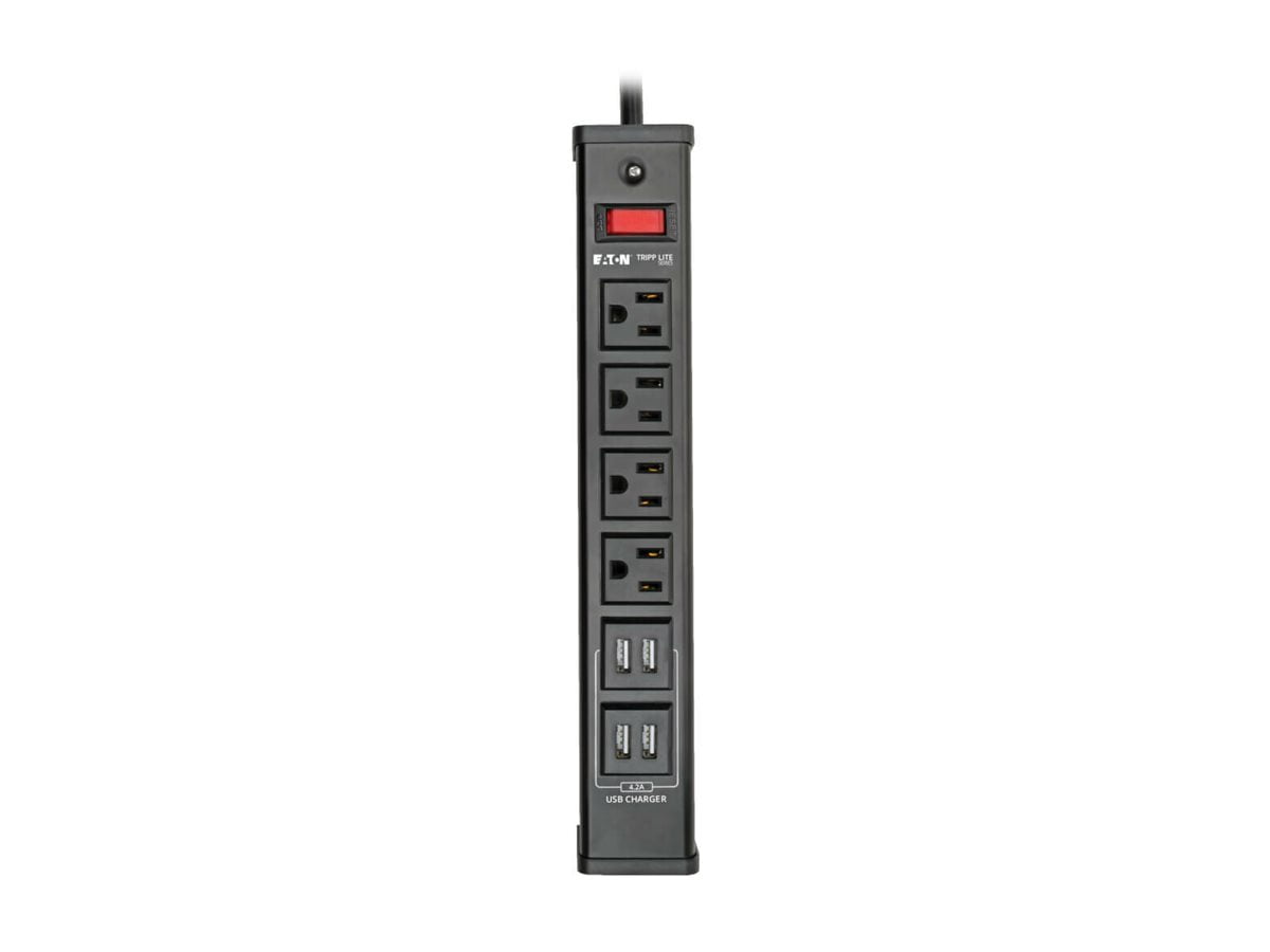 Tripp Lite TLM446USBB Protect It! 4-Outlet Surge Protector with 4 USB ...