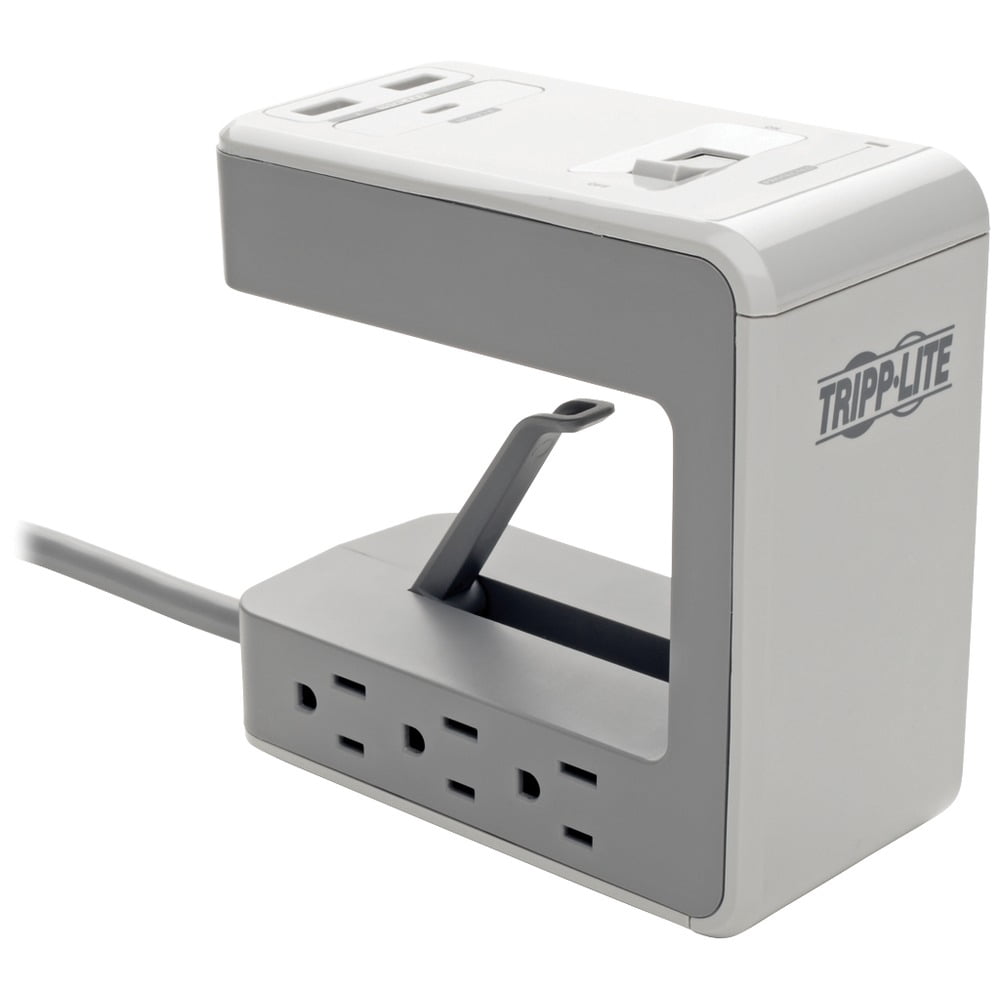 Tripp Lite TLP648USBC Protect It! 6-Outlet Surge Protector Desk Clamp ...