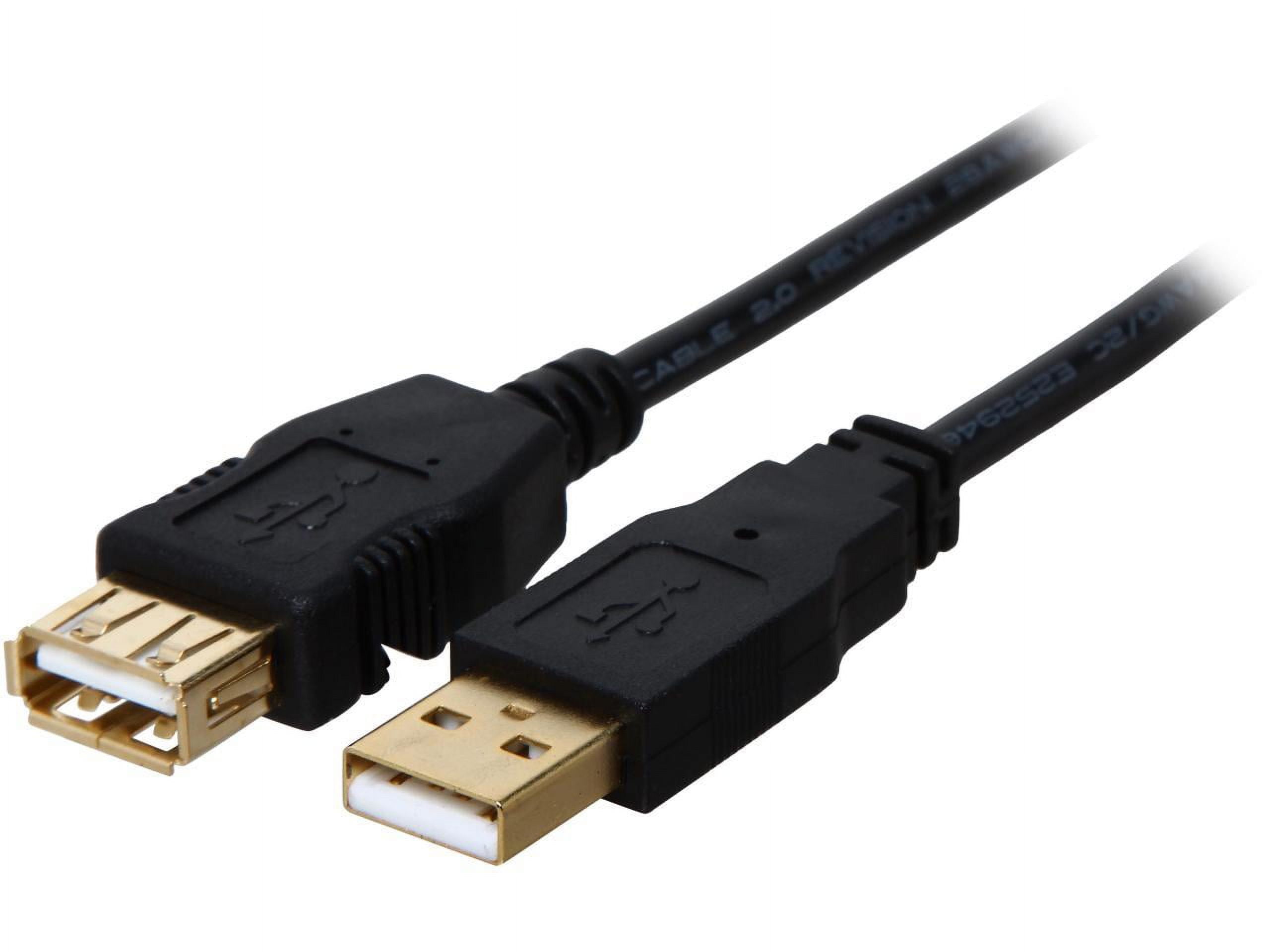 USB 2.0 A Extension Cable 10 ft Black U024010 - Walmart.com