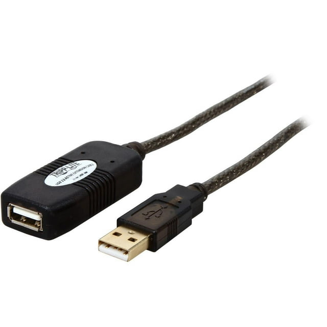 Tripp Lite USB 2.0 Active Extension Repeater Cable, 33 ft, Black, U026 ...