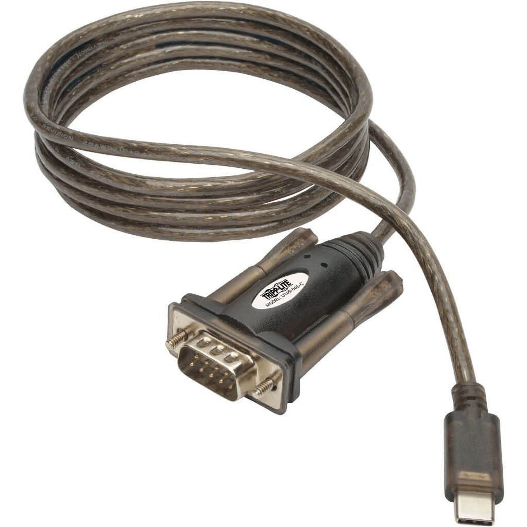Tripp Lite 5ft USB-C to DB9 Serial Adapter Cable (M/M) - Walmart.com